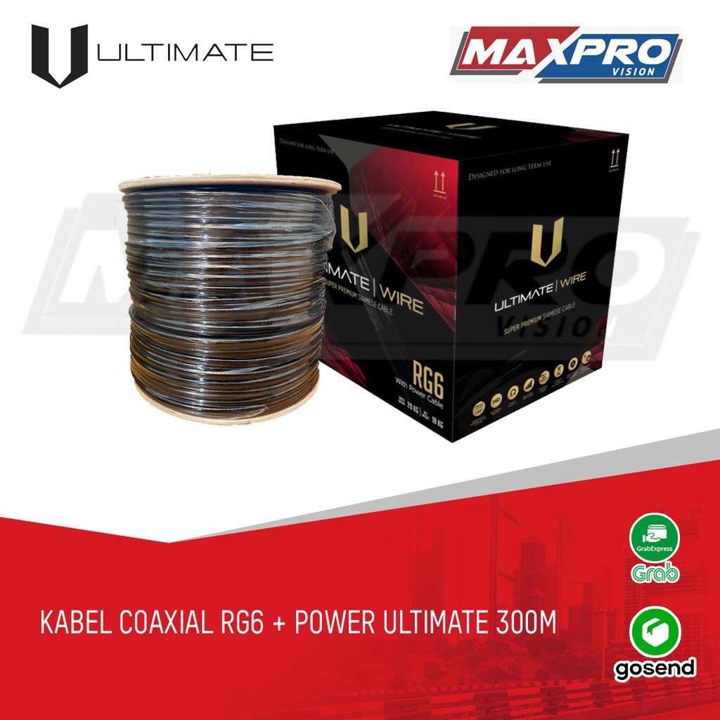 Jual KABEL CCTV RG6+P 300 METER ULTIMATE WIRE (KABEL CCTV + POWER ...