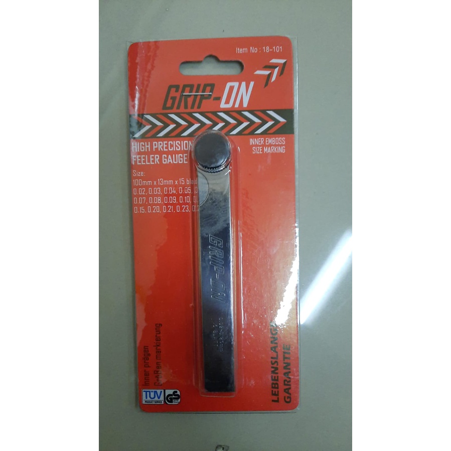 Jual GRIP ON Feeler Gauge 0.02 Fuller 15 Blades Alat Ukur Klep Puller ...