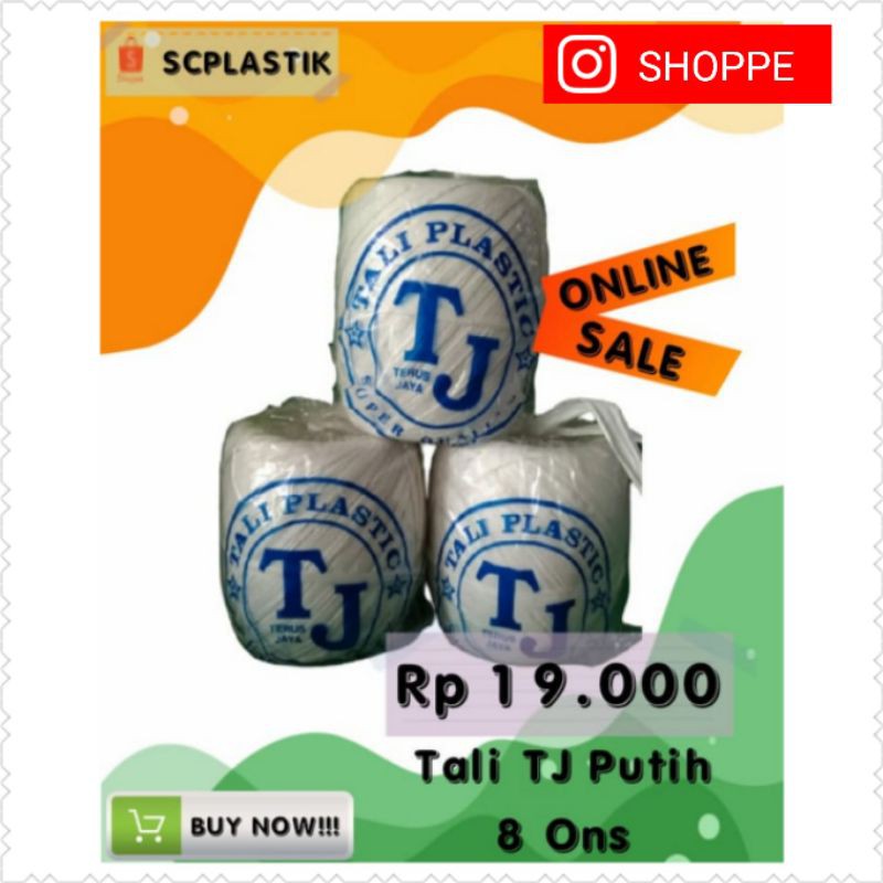 Jual Tali Rafia TJ Putih 8ons Indonesia|Shopee Indonesia
