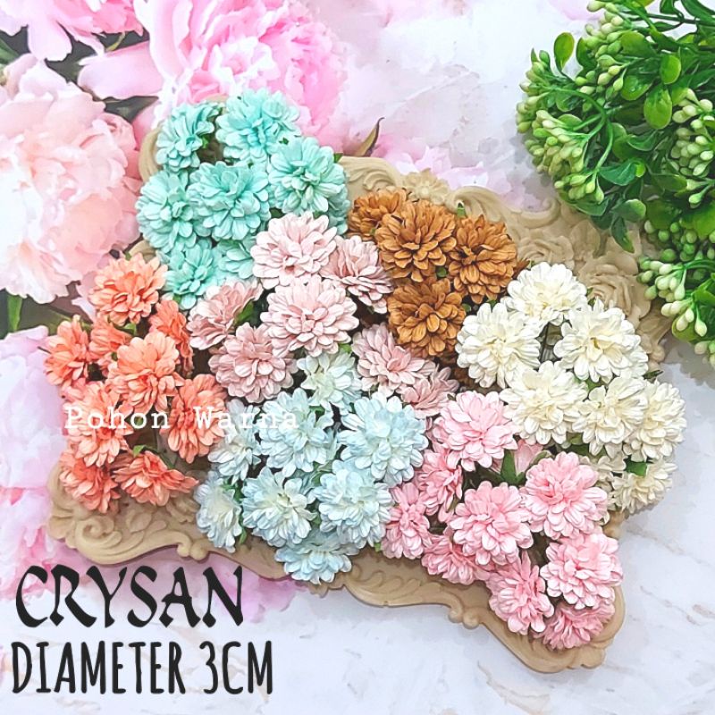 Jual Bunga kertas CRYSAN / Bunga Scrapbook | Shopee Indonesia