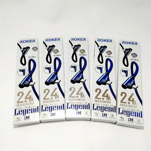 Jual Kabel Charger Roker Legend Lightning 2.4A Original Cable Roker ...
