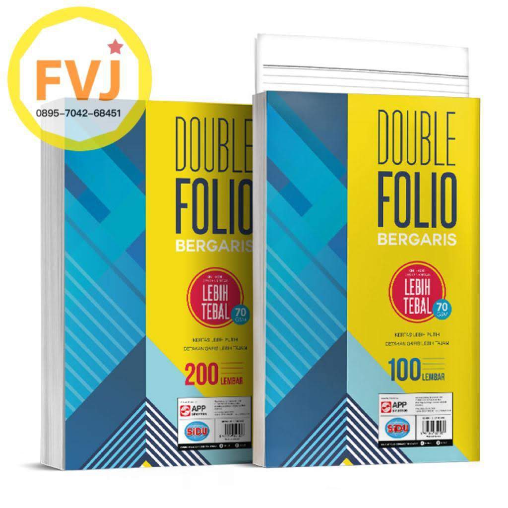 Jual 200 lembar folio garis hvs bergaris dobel folio tebal Harga Grosir ...