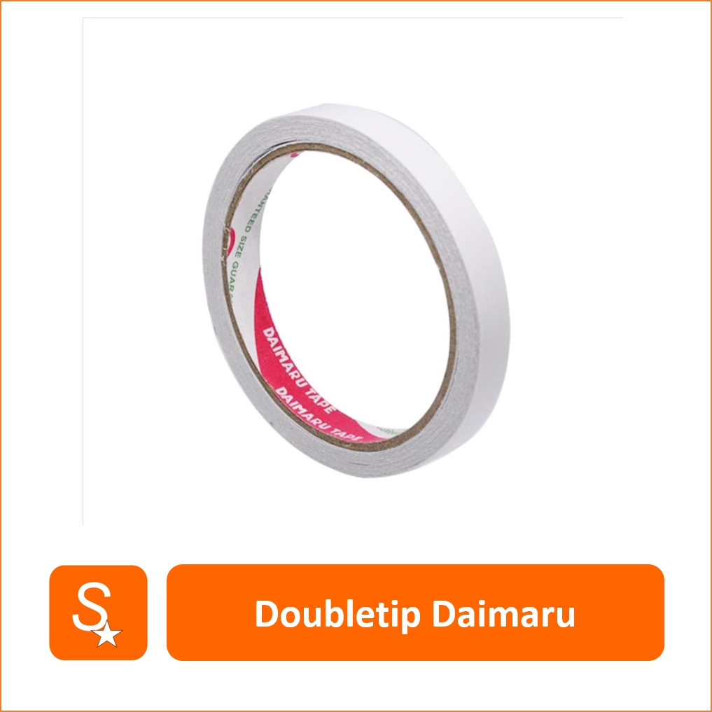 Jual Double Tape Daimaru 1/2 inch / Dobeltip Dobel Tip 24 mm x 21 m | Shopee Indonesia