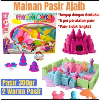 Jual MAINAN PASIR AJAIB/MAINAN PASIR ANAK 1 SET LENGKAP MURAH | Shopee ...