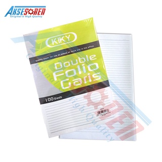 Jual Kertas Double Folio Garis Kiky [1 Pack/100 Lembar] / Kertas Polio ...