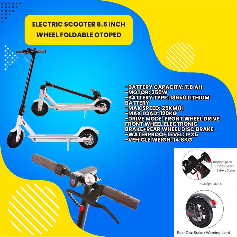 Jual Electric Otoped Scooter Skuter Otopet Listrik Elektrik Lipat 8.5 ...