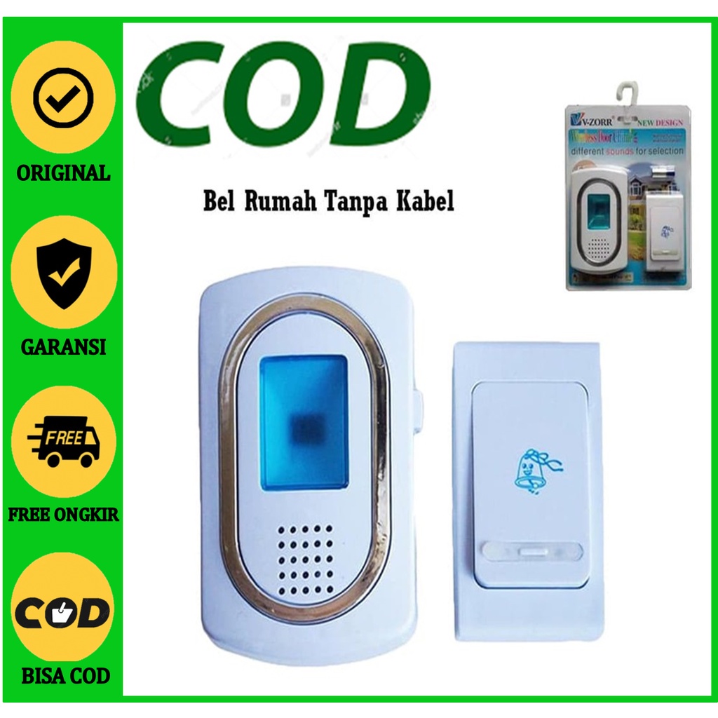 Jual Bell Rumah Wireless Door Wireles Bell Home Bell GP Tanpa Kabel Bel ...