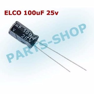 Jual 100uF 25v ELCO / ELKO (ELECTROLYTIC CAPASITOR/KAPASITOR) | Shopee Indonesia