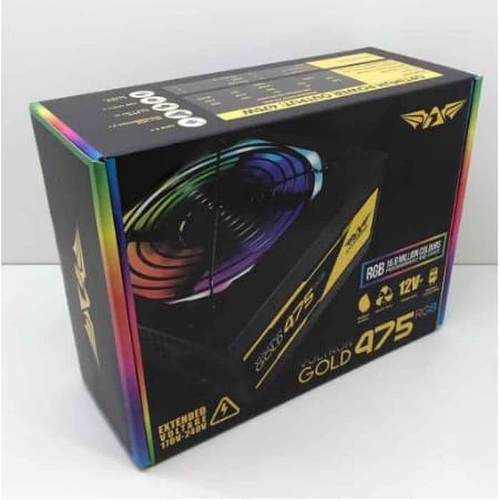 Jual PSU Armaggeddon Voltron Gold 475 RGB - Fan With Multicolor LED Light | Shopee Indonesia