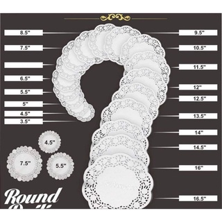 Jual Kertas Doilies Paper Round uk 8,5 inchi Flower MG White isi 100 ...