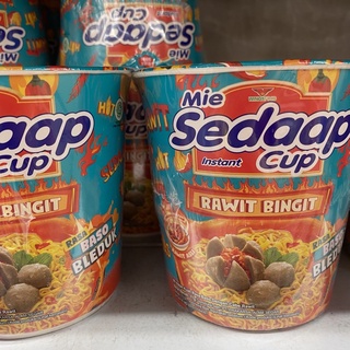 Jual Mie Sedap Sedaap Instant Cup Rawit Bingit Rasa Baso Bleduk ...