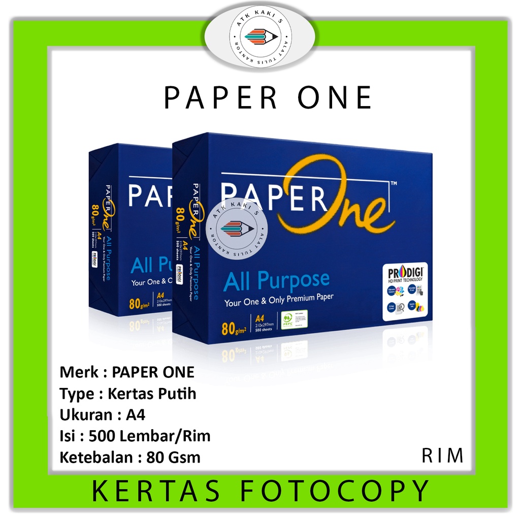 Jual PAPERONE - Kertas A4 80 Gram Office Paper Print - Rim | Shopee ...