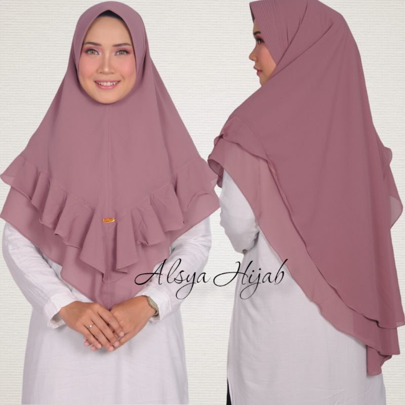 Jual Hijab Khimar Syar'i New Khalisa Series Lancip / Jilbab Ceruty ...