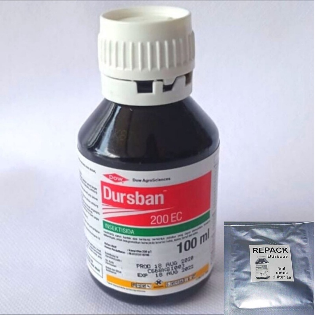 Jual Obat hama tanaman repack dursban 4ml basmi kutu putih | Shopee ...