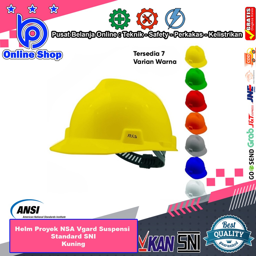 Jual Helm Topi Proyek NSA Vgard Suspensi Standard SNI | Shopee Indonesia