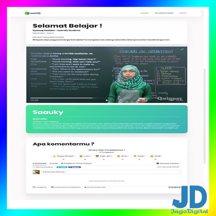 Jual Aplikasi E-Learning Web Edukasi Berbasis Video dan Teks | Shopee Indonesia