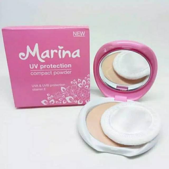 Jual MARINA COMPACT POWDER UV PROTECTION | Shopee Indonesia