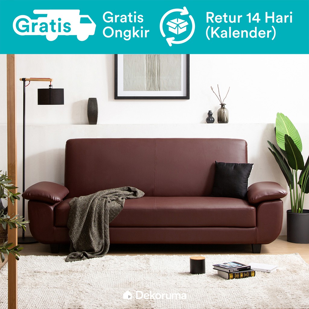 Jual Dekoruma Hato Sofa Bed Minimalis Kulit | Sofabed Ruang Tamu ...