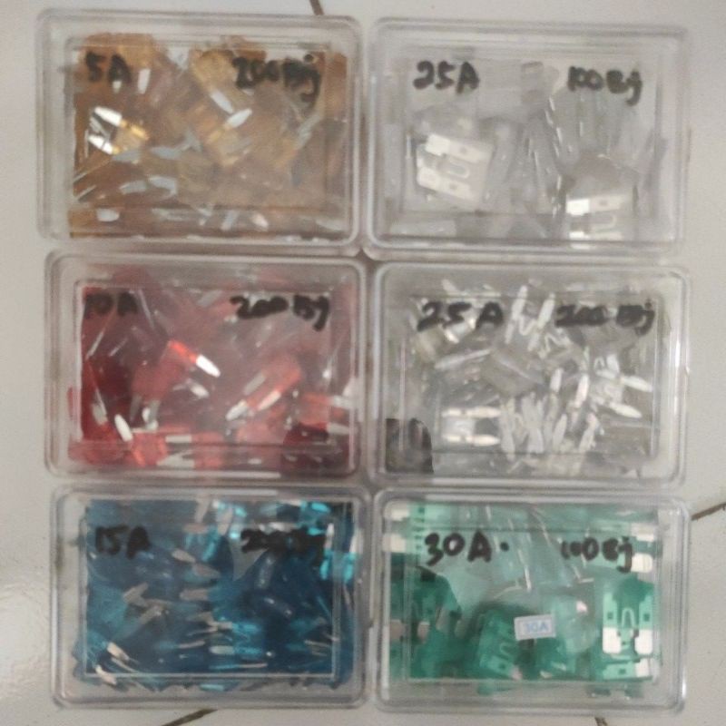 Jual Sikring Fuse Motor Mobil Gepeng Mini Besar 5A 10A 15A 25A 30A ...