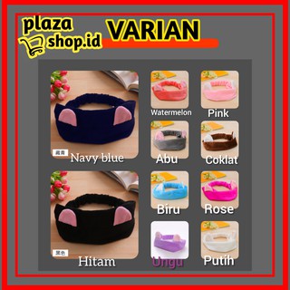 Jual Plazashop♨ COD Bk83 Bando Telinga Kucing / Bandana Facial Rambut ...