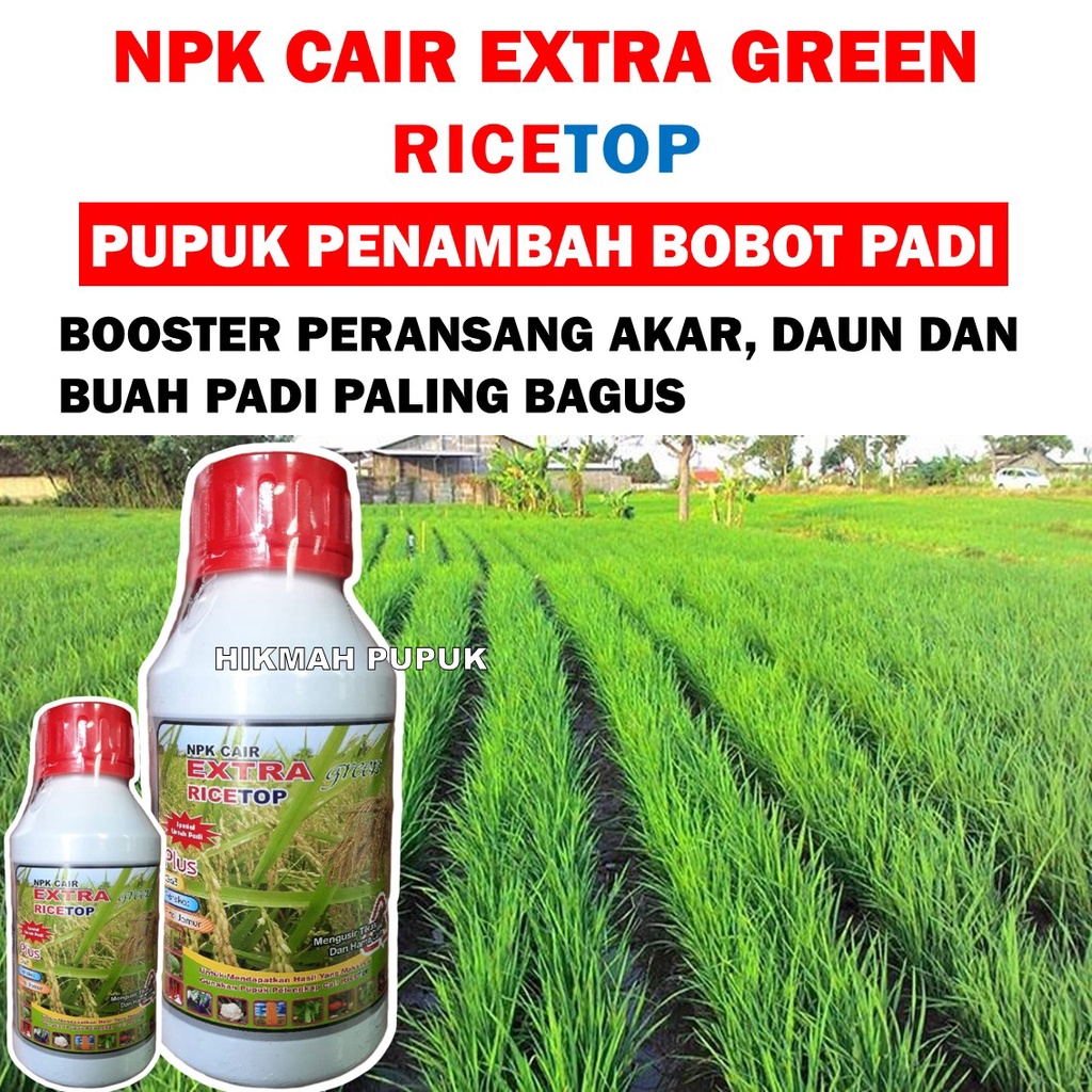 Jual (BISA COD) PUPUK BOOSTER PELEBAT PADI TERBAIK - NPK Cair Extra Green Tidak disukai Tikus ...