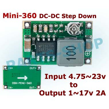 Jual Mini-360 DC-DC buck step down 1v ~ 17V 2A variable voltage ...