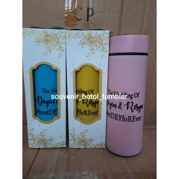 Jual Souvenir botol minum warna kemas box motif custom sablon SOUVENIR ...