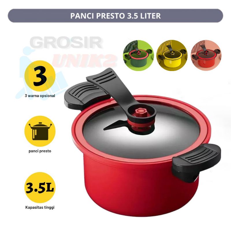 Jual PROMO !! PANCI PRESTO TOTIPOTENT POT / PRESSURE POT TEFLON PRESTO VIRAL TOTIPOTENT 3,5 ...