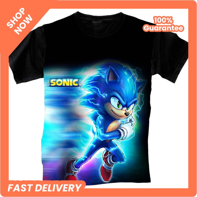 Jual Baju Kaos Atasan Anak perempuan laki laki SONIC 3D Kekinian ... Jual Baju Kaos Atasan Anak perempuan laki laki SONIC 3D Kekinian ...