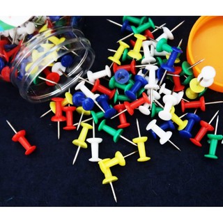 Jual (30g) 0317-Push Pin Warna Combo Paku Mading Paku Tusuk Paku Tekan ...