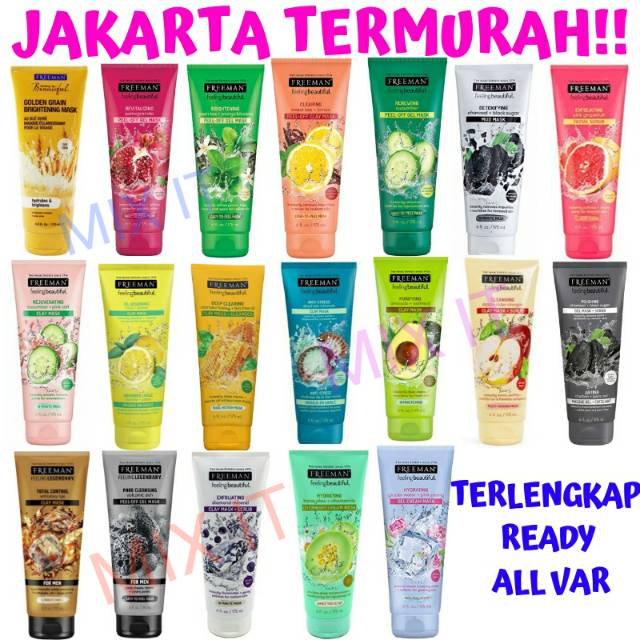 Jual FREEMAN MASK 175ML | MASKER WAJAH FREEMAN |PEEL OFF MASK | CLAY ...