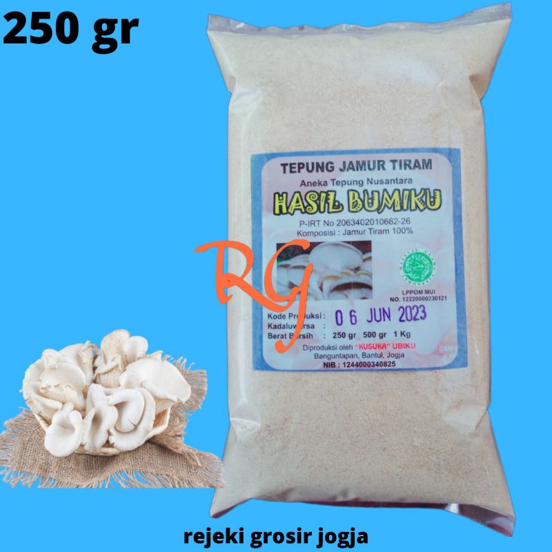 Jual Tepung JAMUR TIRAM kemasan 250 gram/osyster MUSHROOM kemasan 250 ...