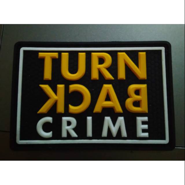 Jual Logo Emblem Turn Back Crime Karet Patch Rubber | Shopee Indonesia