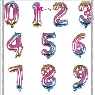 Jual KB-C390 Ballon Foil Abjad Alphabet Polos Gradient A-Z Balon Foil ...