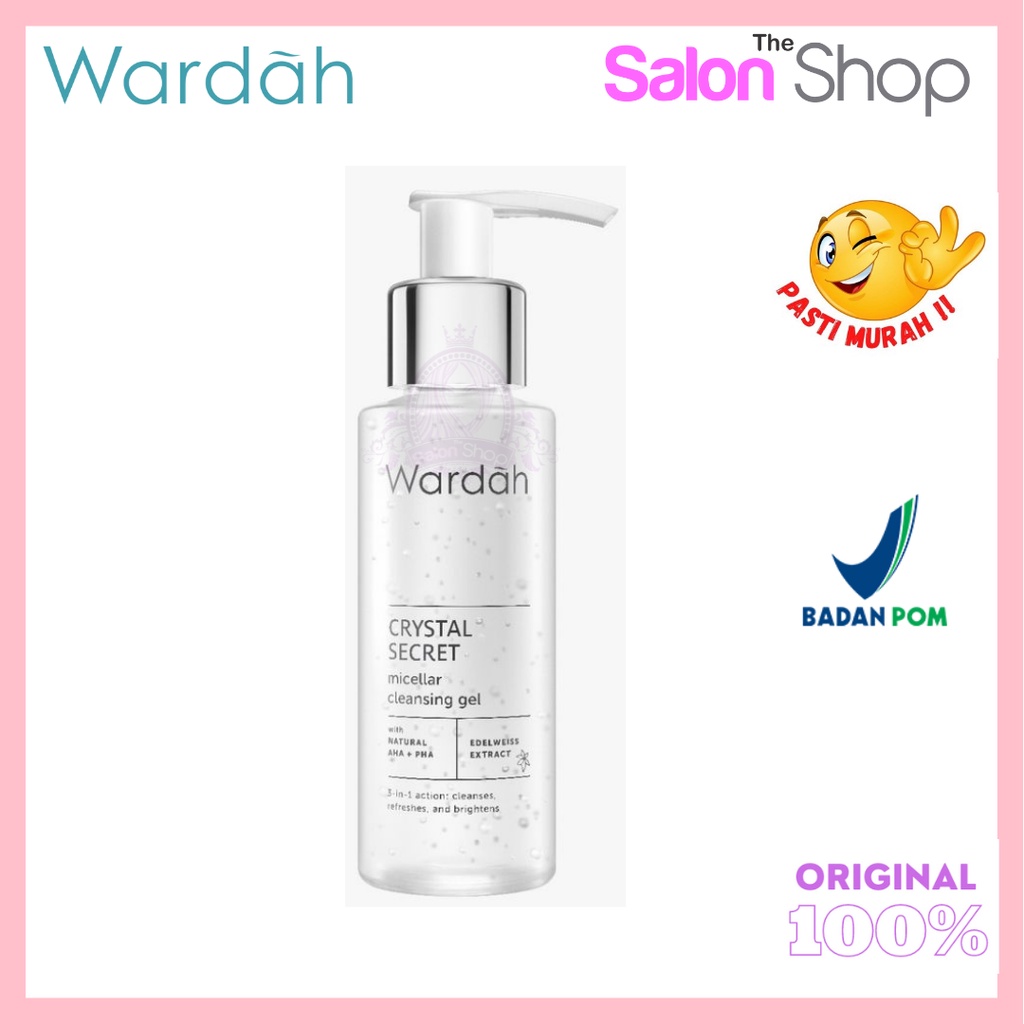 Jual Wardah Crystal Secret Micellar Cleansing Gel 95 ml | Shopee Indonesia