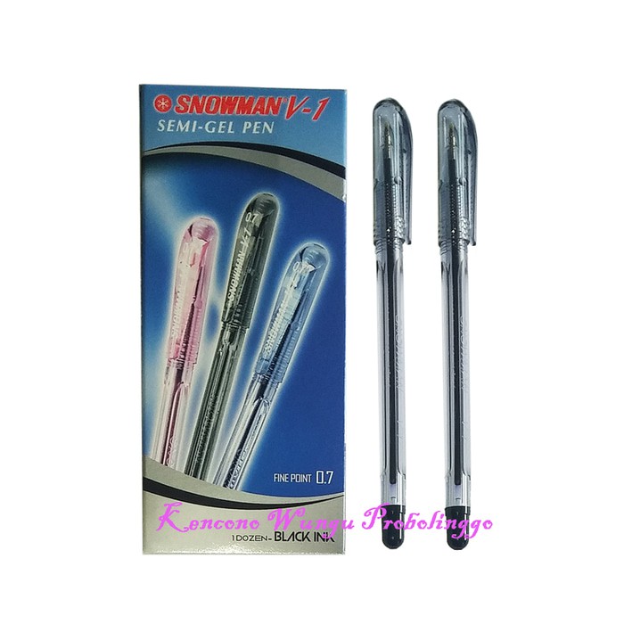 Jual Pulpen Snowman V1 Hitam isi 12 | Shopee Indonesia