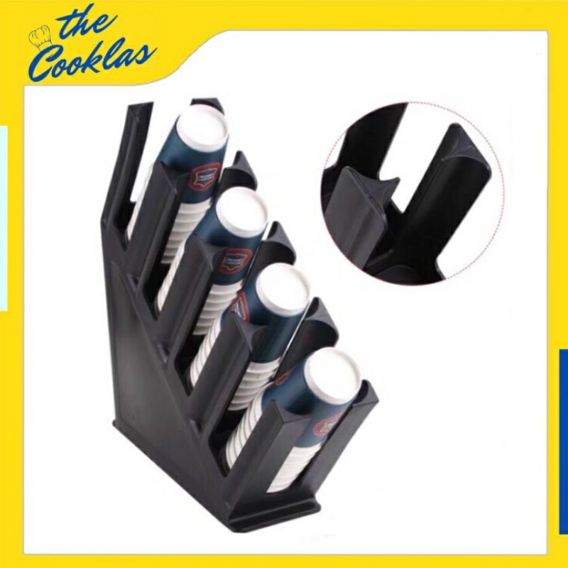 Jual Paper Cup Rack Holder | Rak Gelas Kertas Single Bar 4 Slot ...