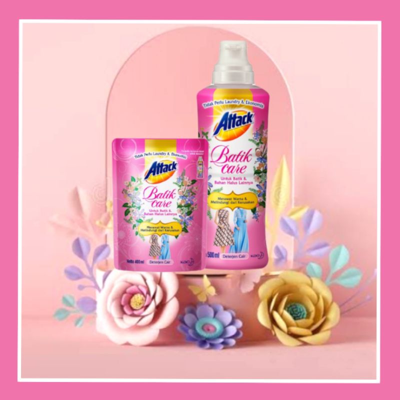 Jual Attack Deterjen Cair Batik Care 400ml/500ml Detergen Liquid ...