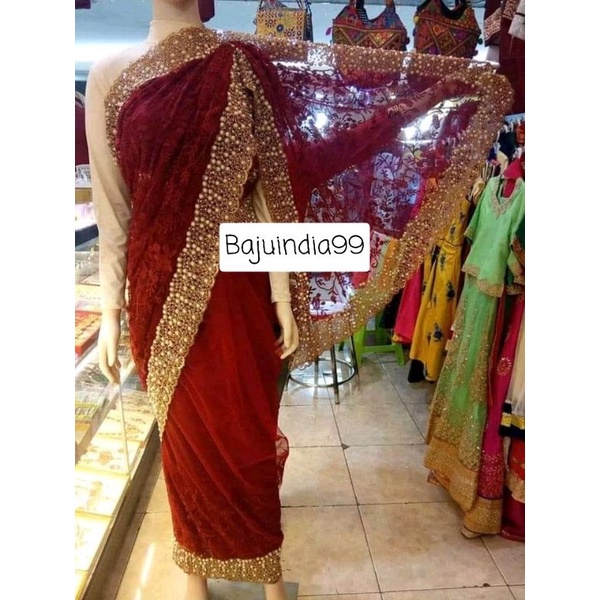 Jual saree india mutiara / saree india terbaru / sari jodha icha ...