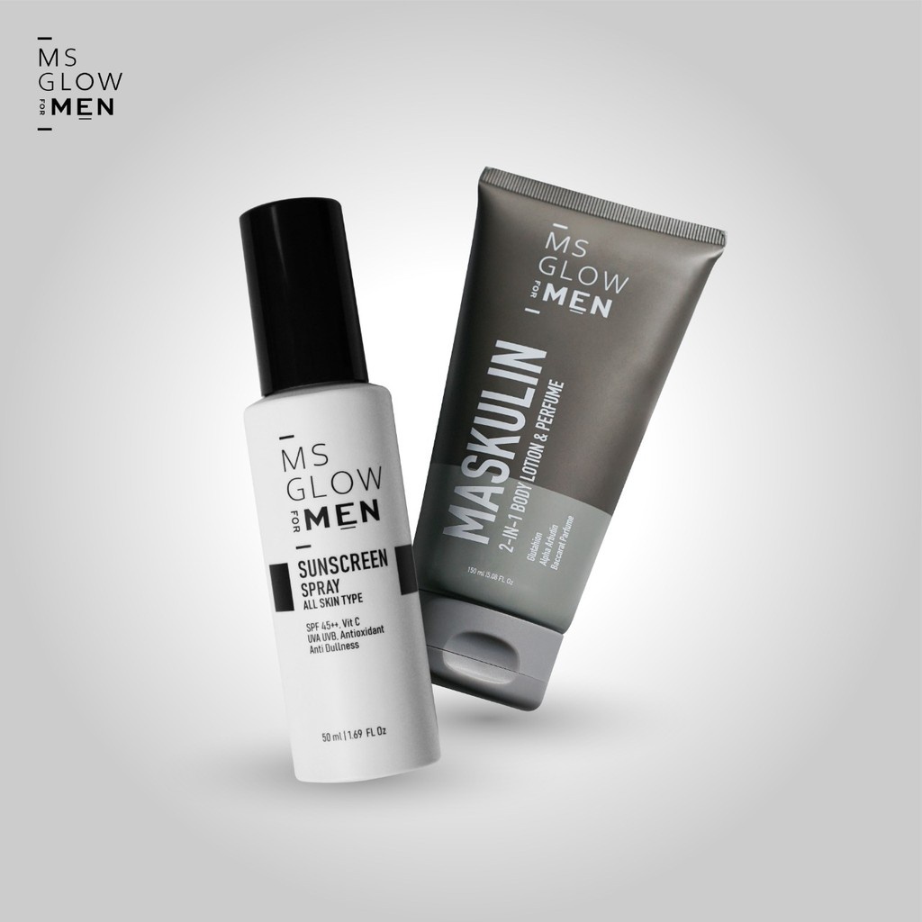 Jual Sunscreen Spray + Maskulin - MS GLOW FOR MEN Indonesia|Shopee ...
