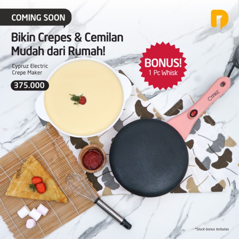Jual Electric Crepe Maker alat pembuat crepes otomatis Indonesia|Shopee ...