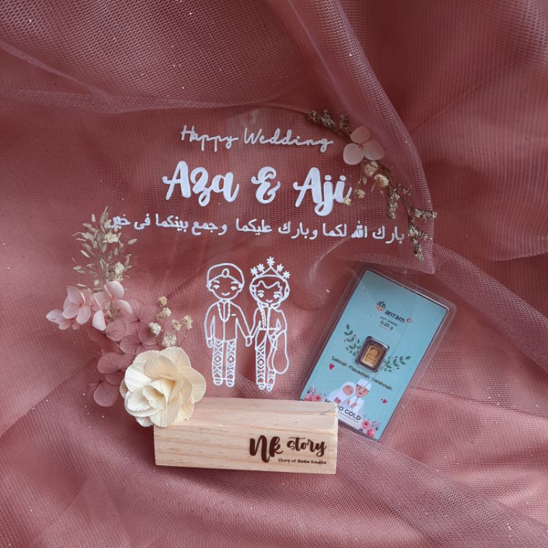 Jual [PROMO] LETTERING AKRILIK LINGKARAN BUNGA KOTAK AKRILIK MAHAR ...