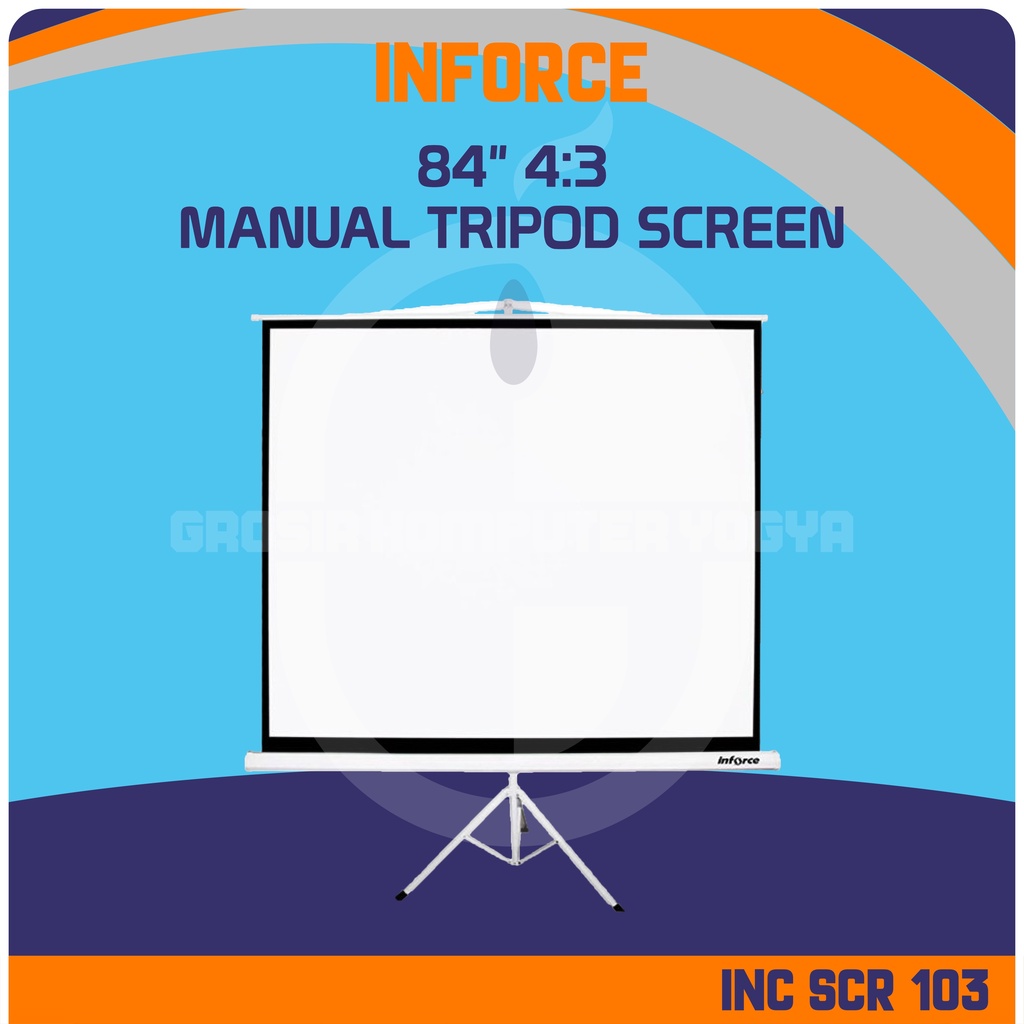 Jual Inforce 84" 4:3 Manual Tripod Screen Projector Layar Proyektor | Shopee Indonesia