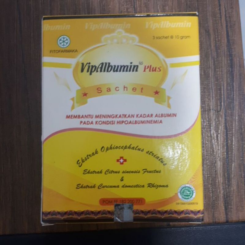 Jual vipalbumin plus sachet/box 3 sachet / vip albumin plus sachet ...