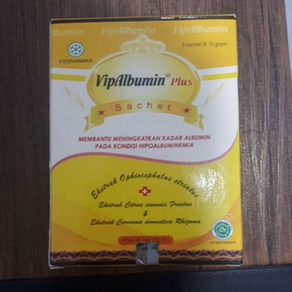 Jual vipalbumin plus sachet/box 3 sachet / vip albumin plus sachet ...