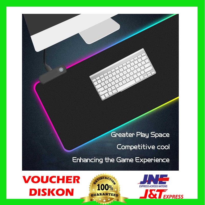 Jual Gaming Mouse Pad Glowing RGB LED High Precision - Mouse Pad ...