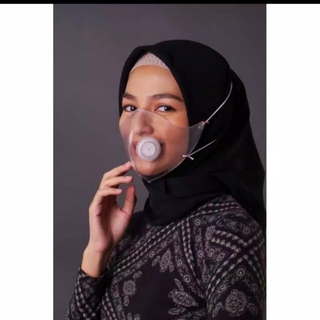 Jual masker hijab transparan viral masker viral transparant terbaru ...