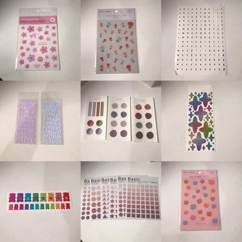 Jual various alphabet abstract metallic deco stickers for polaroid ...