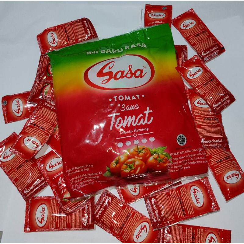 Jual sasa saus tomat 24 sachet @ 9 gram | Shopee Indonesia