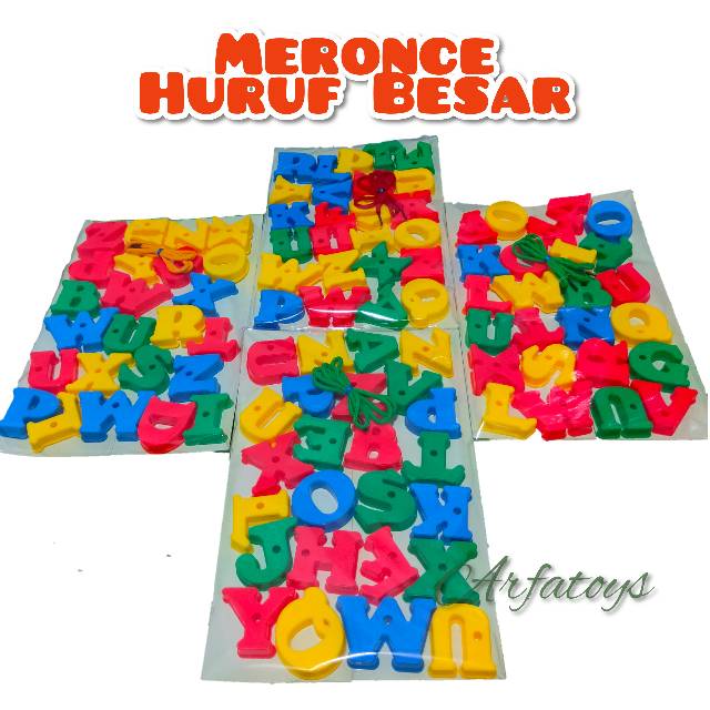 Jual Meronce Huruf Besar Jumbo dengan Tali Lacing Montessori | Shopee ...